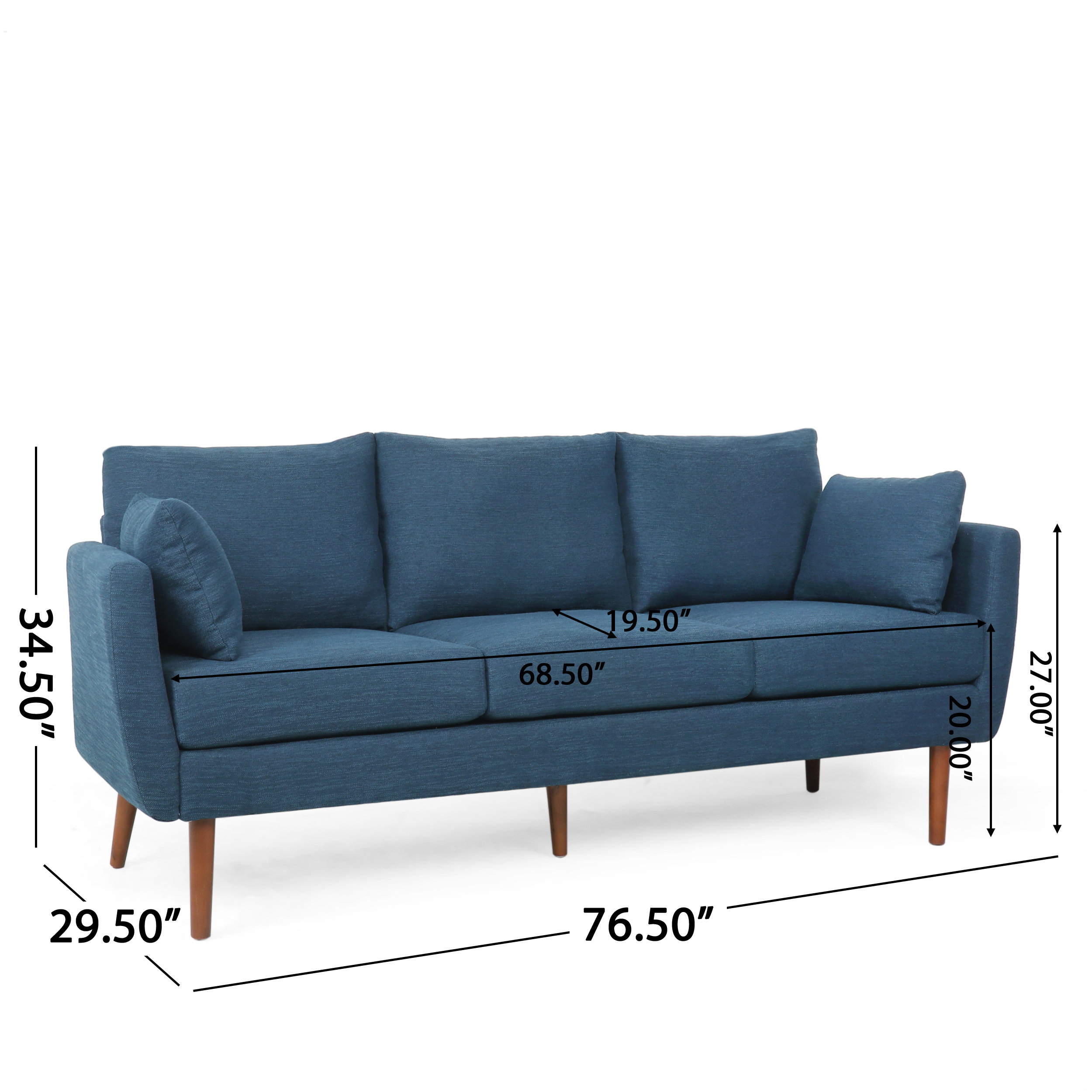 Alcott Hill Coryon 3 Seater Sofa with Nailhead Trim, Accent Sofa ...
