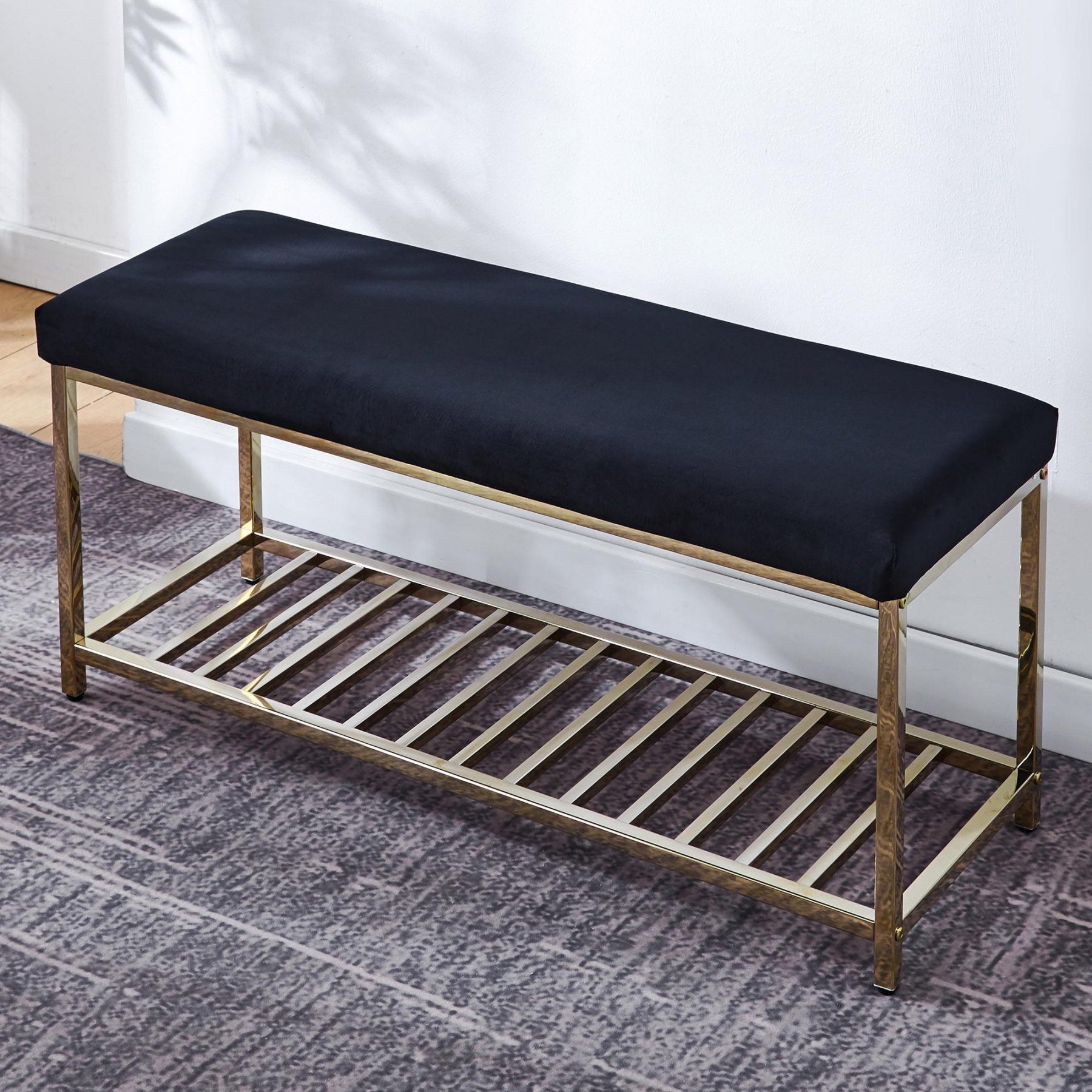 Ivy Bronx Modern velvet upholstered bench - Wayfair Canada
