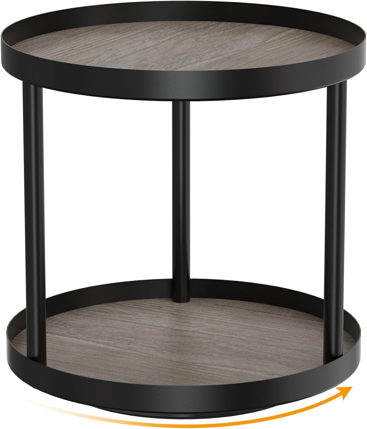 Latitude Run® 2 Tier Lazy Turntable Organizer For Kitchen Countertop ...