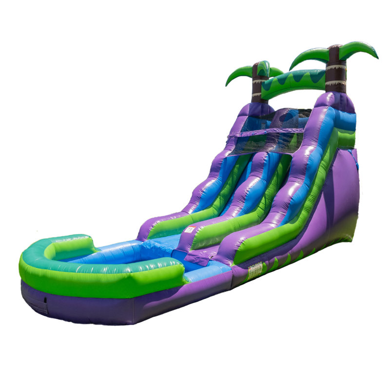 HeroKiddo 16 FT Purple Tropical Commercial Grade Water Slide with ...