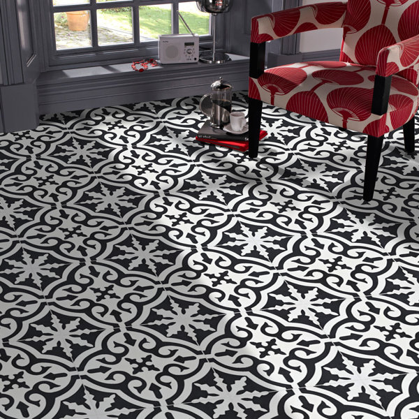 Moroccan Mosaic Tile House Argana 8" x 8" Cement Patterned Wall & Floor ...