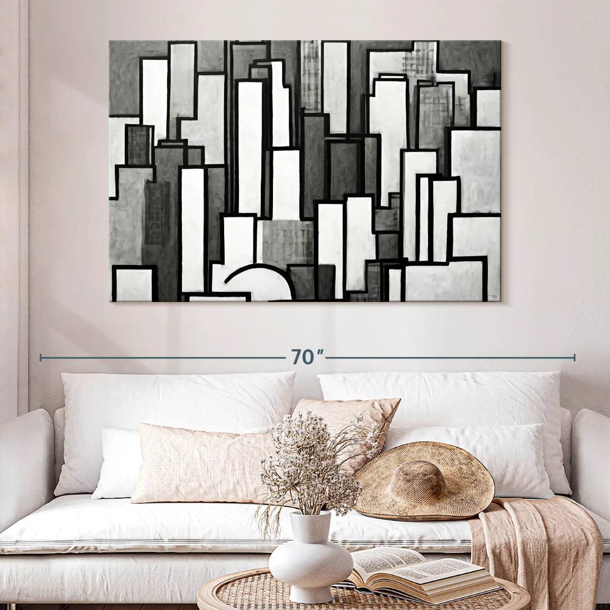 Ebern Designs Kavia Atlanta Cityscape BW | Wayfair