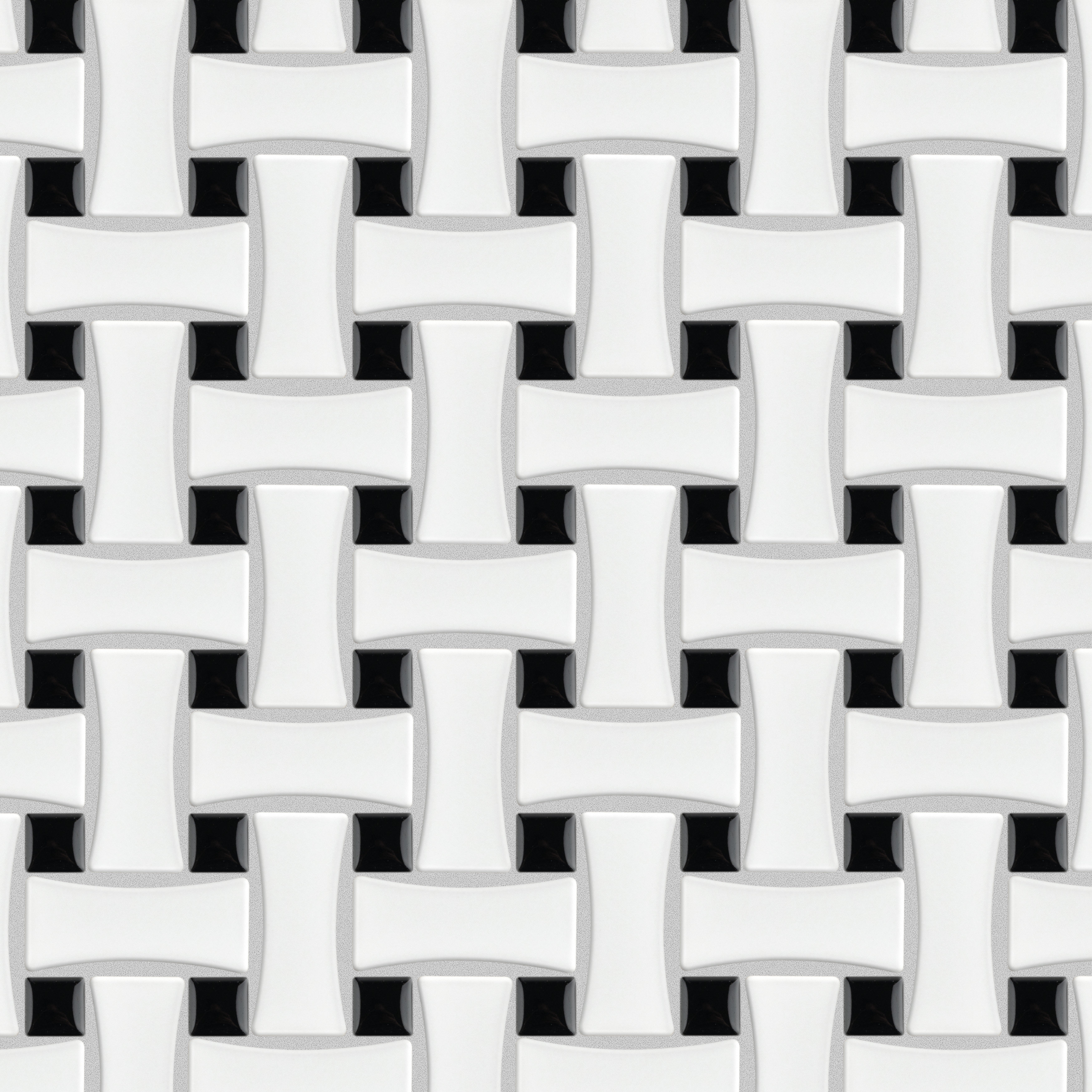 Merola Tile Metro Basket Weave Dog Bone Porcelain Mosaic Wall & Floor ...
