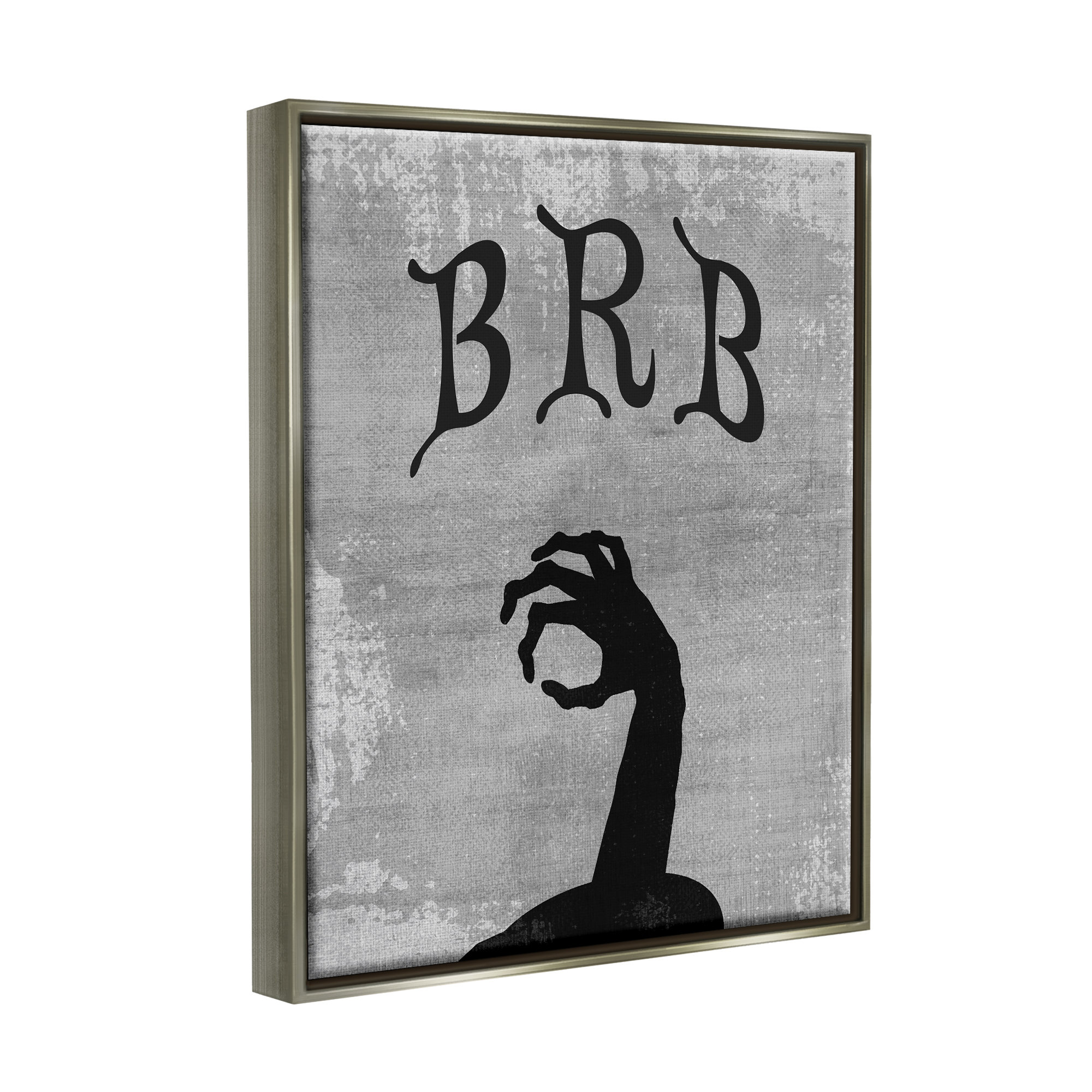 Trinx BRB Zombie Graveyard Framed Floater Canvas Wall Art Design By Lil ...