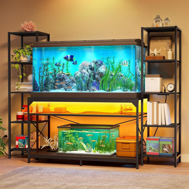 Archie & Oscar™ 55-75 Gallon Aquarium Stand with Power Outlets & LED ...
