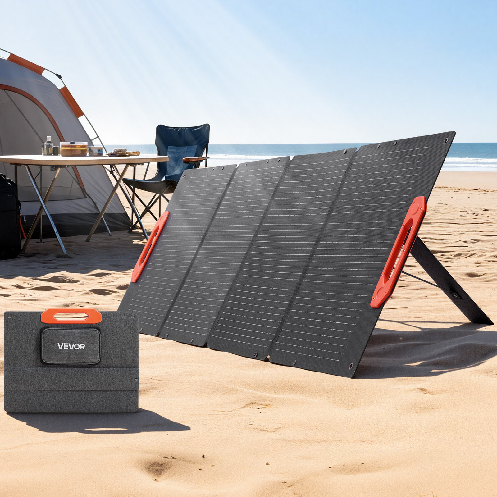VEVOR 150W Foldable Monocrystalline Solar Panel, 23% Efficiency ...