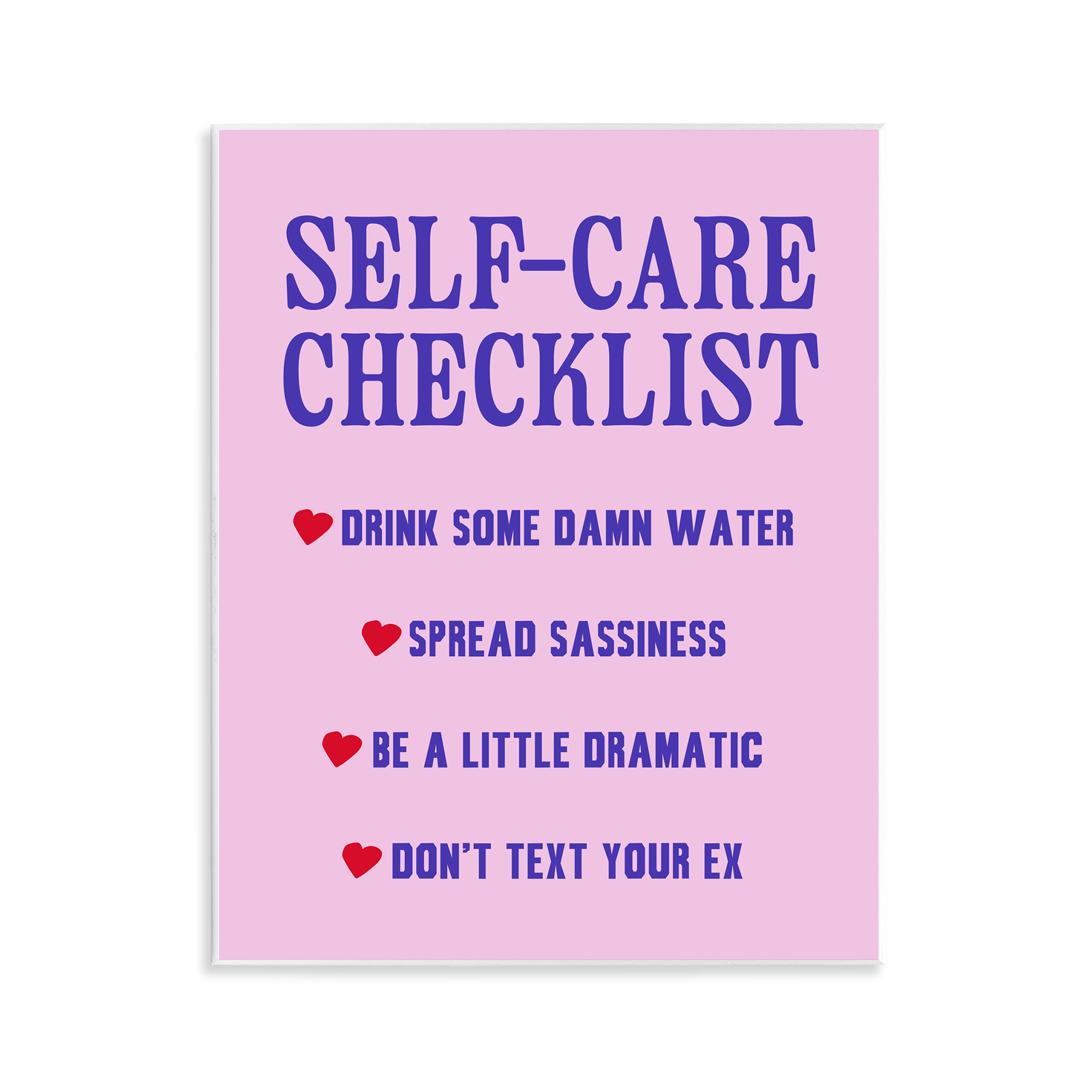 Ebern Designs Sassy Self Care Checklist Wall Plaque Art by House of ...