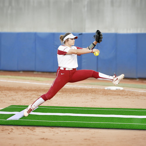 Mcjomy 10 Feet X 3 Feet Softball Pitching Mat Green Softball Pitching ...