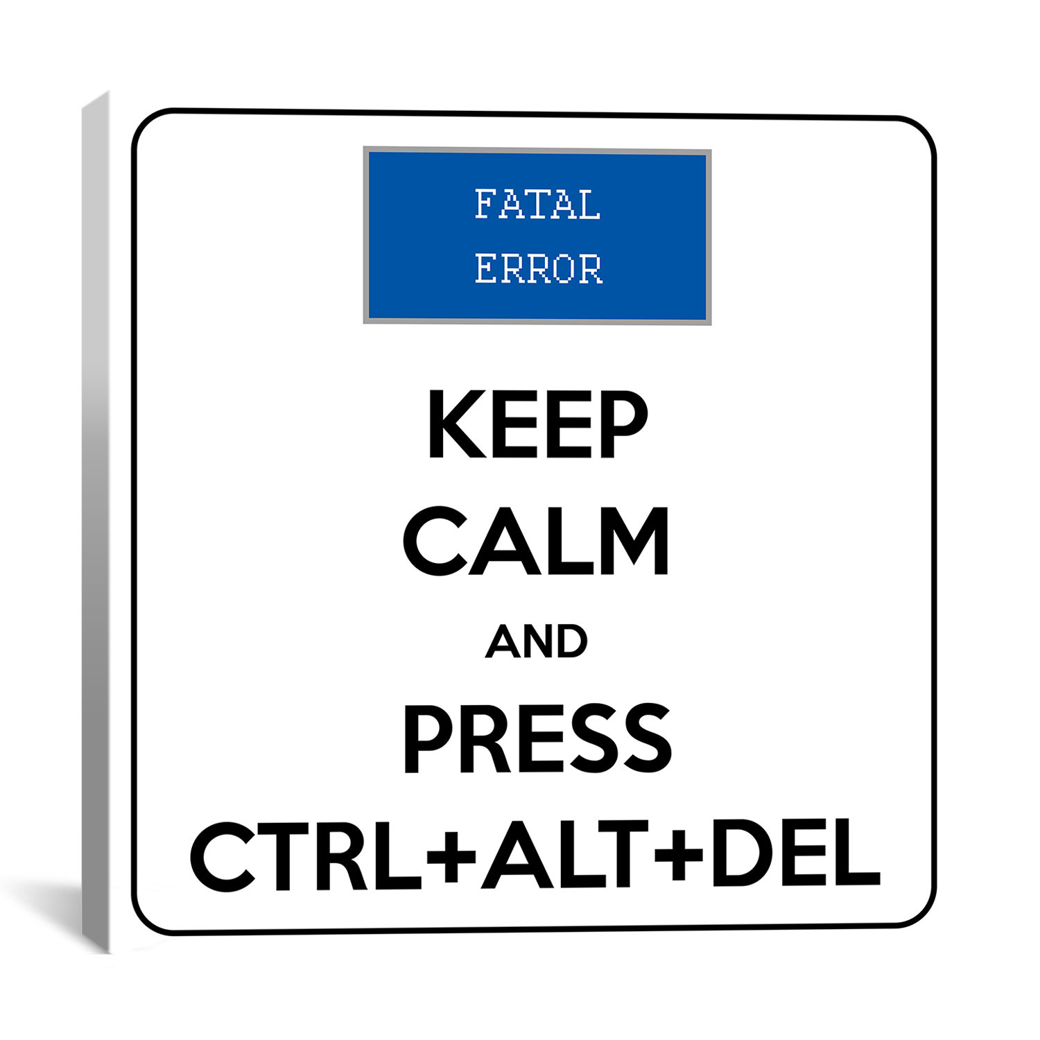 Winston Porter Jetter Keep Calm and Press Ctrl Alt Del Textual Art on Canvas | Wayfair