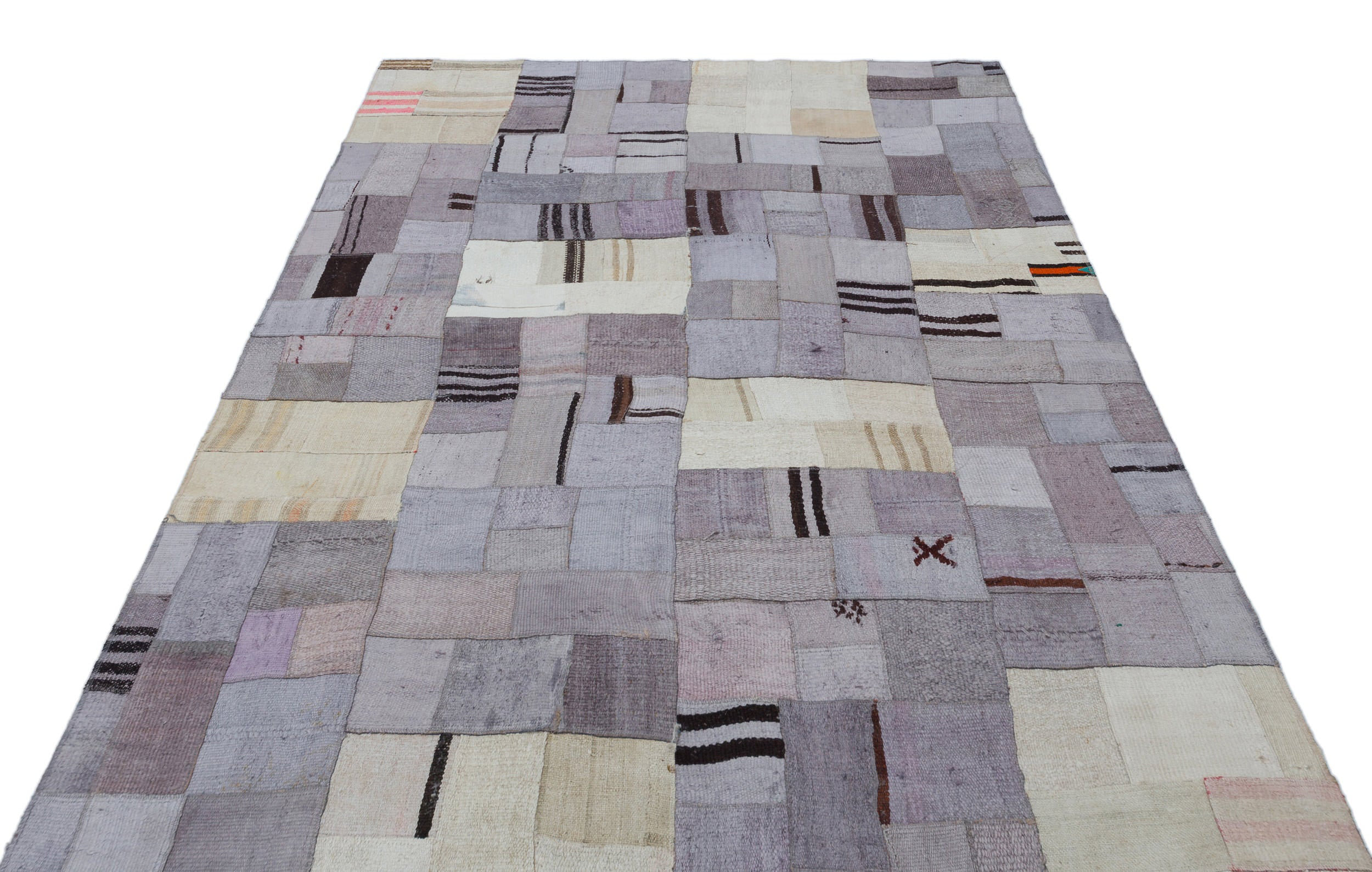 Lofy Teselya Purple Patchwork Wool Handmade Area Rug - Wayfair Canada