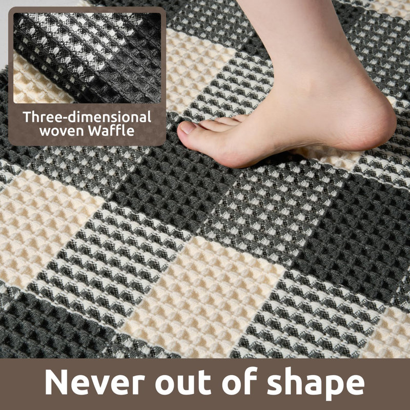 ENOLIL Non Slip Bathroom Runner Rug, Boho Bath Mat Washable | Wayfair