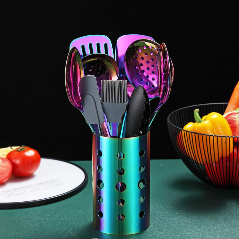 Stock Preferred 13-piece Rainbow Stainless Steel Utensil Set | Wayfair