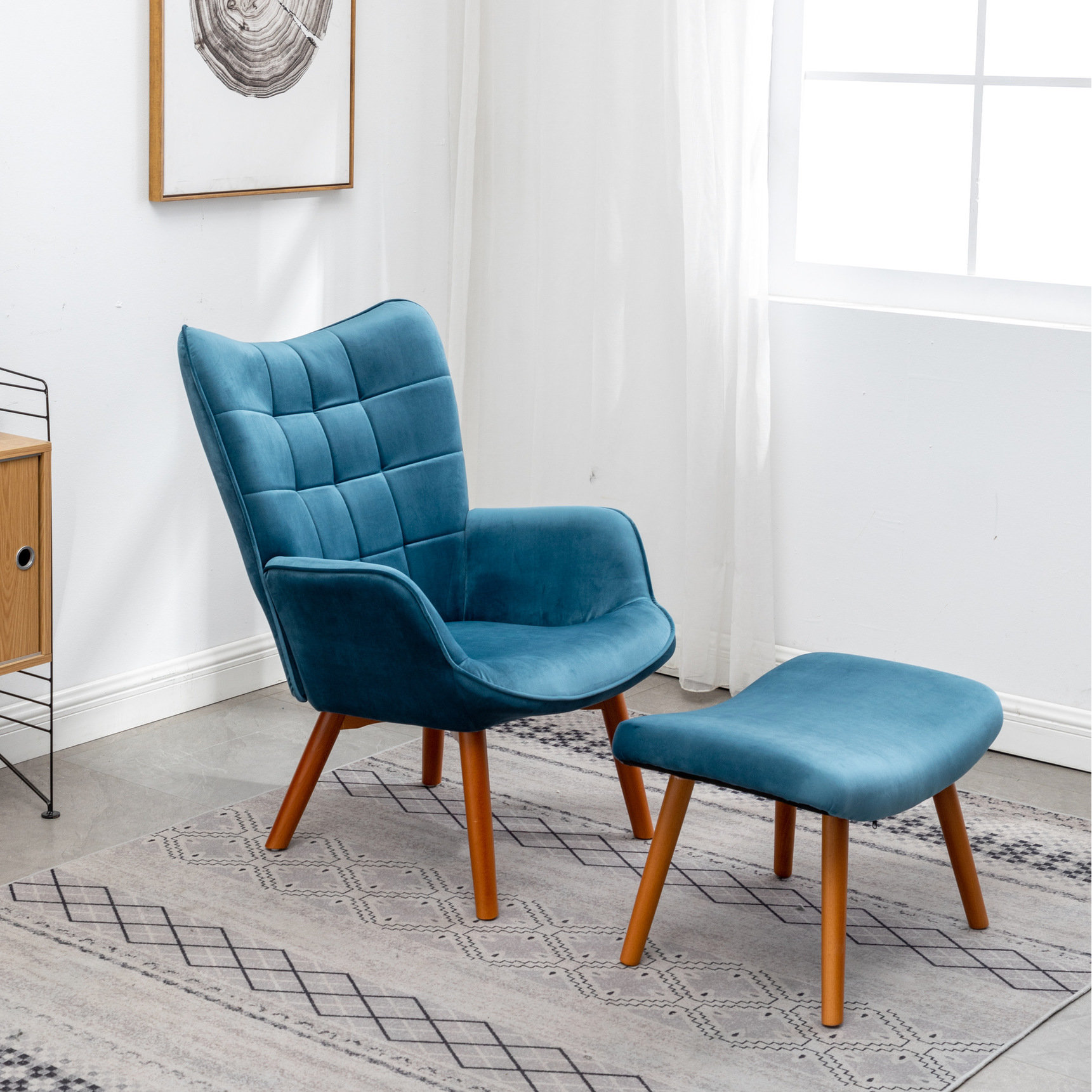 Mercer41 Mauve Velvet Accent Chair With - Luxury Upholstery, Solid ...