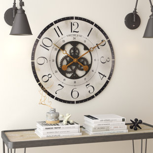 Exposed Gears Wall Clocks You'll Love | Wayfair