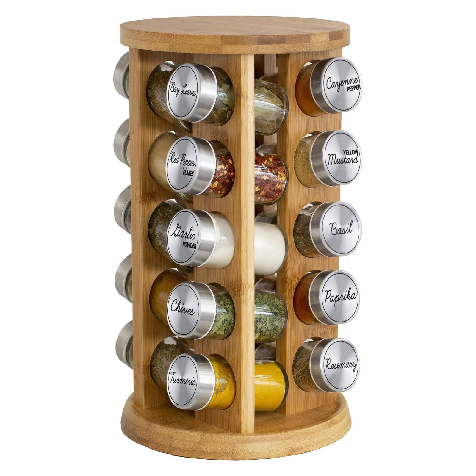 Prep & Savour 20 Jar Spice Rack With Spices Included | Wayfair