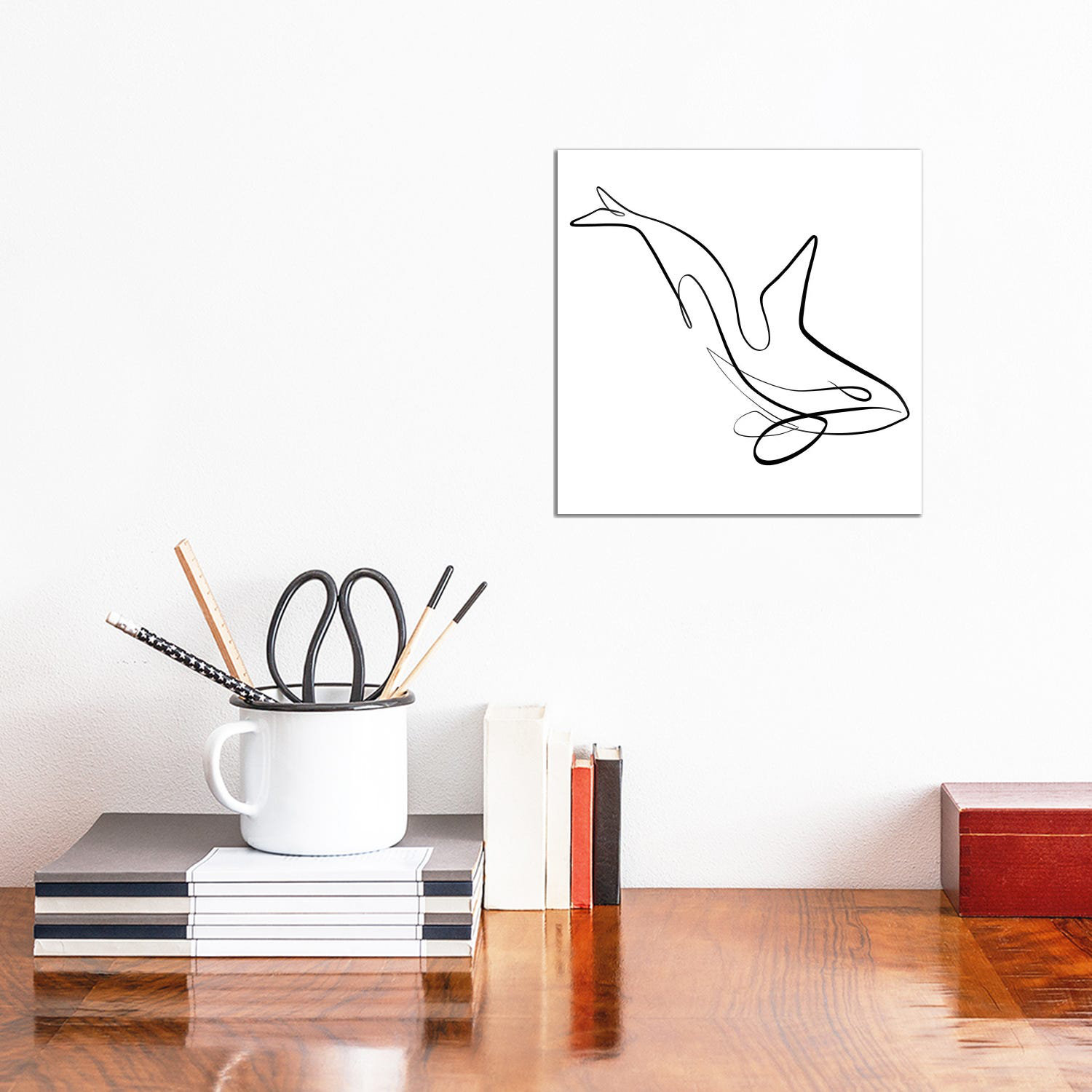 East Urban Home Orca Whale II by Dane Khy - Drawing Print Print | Wayfair