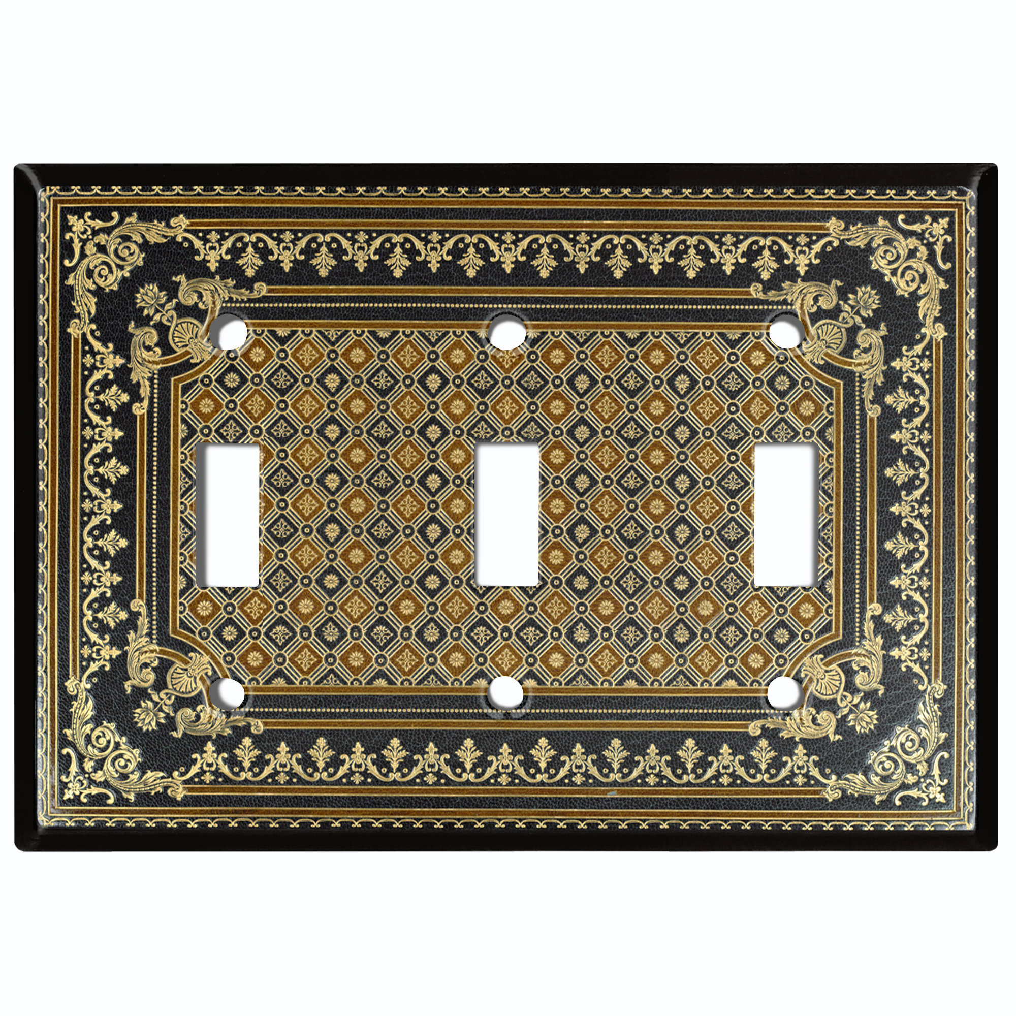 WorldAcc Elegant 3-Gang Toggle Light Switch Wall Plate | Wayfair