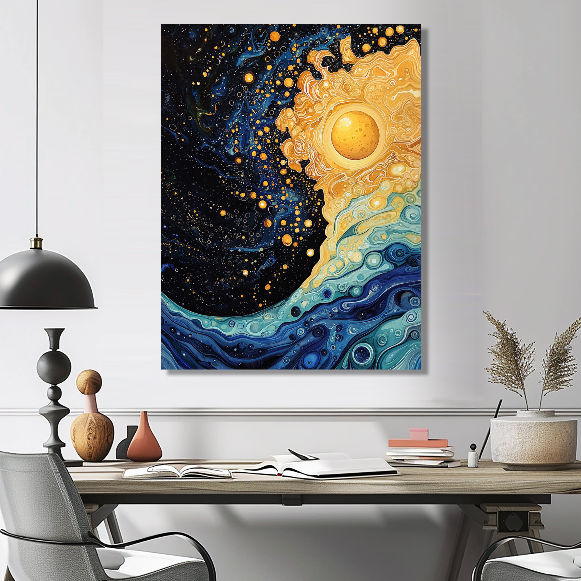 Ophelia & Co. Celestial Aura Of Planets IV - Space Metal Wall Decor ...