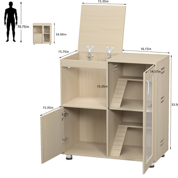 Tucker Murphy Pet™ Large 4 Hamster Cage With Storage Space - For Guinea ...