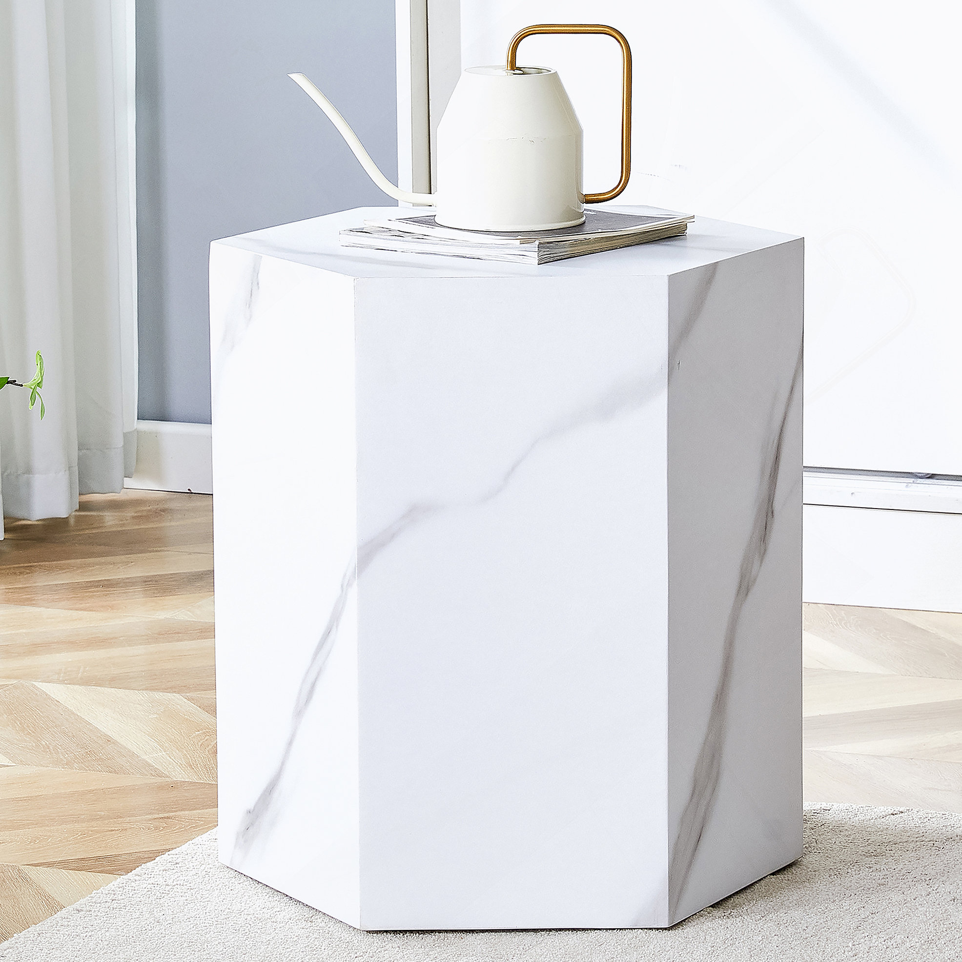 Mercer41 Modern MDF coffee table, with complex texture patterns, style ...