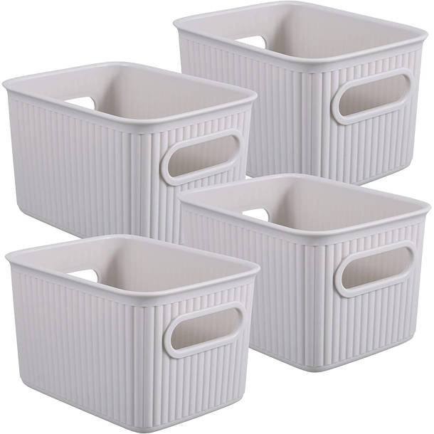 Superio Plastic Ribbed Storage Baskets | Wayfair
