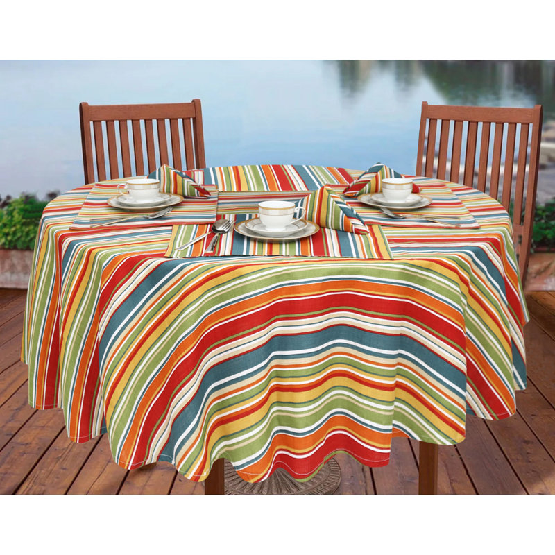 Ruvanti 70 Inch Round Tablecloth 100% Cotton Dining Table Cloth for 4-6 ...