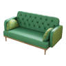 Everly Quinn Green Loveseat Sofa With Tulip Pattern Modern Upholstered ...