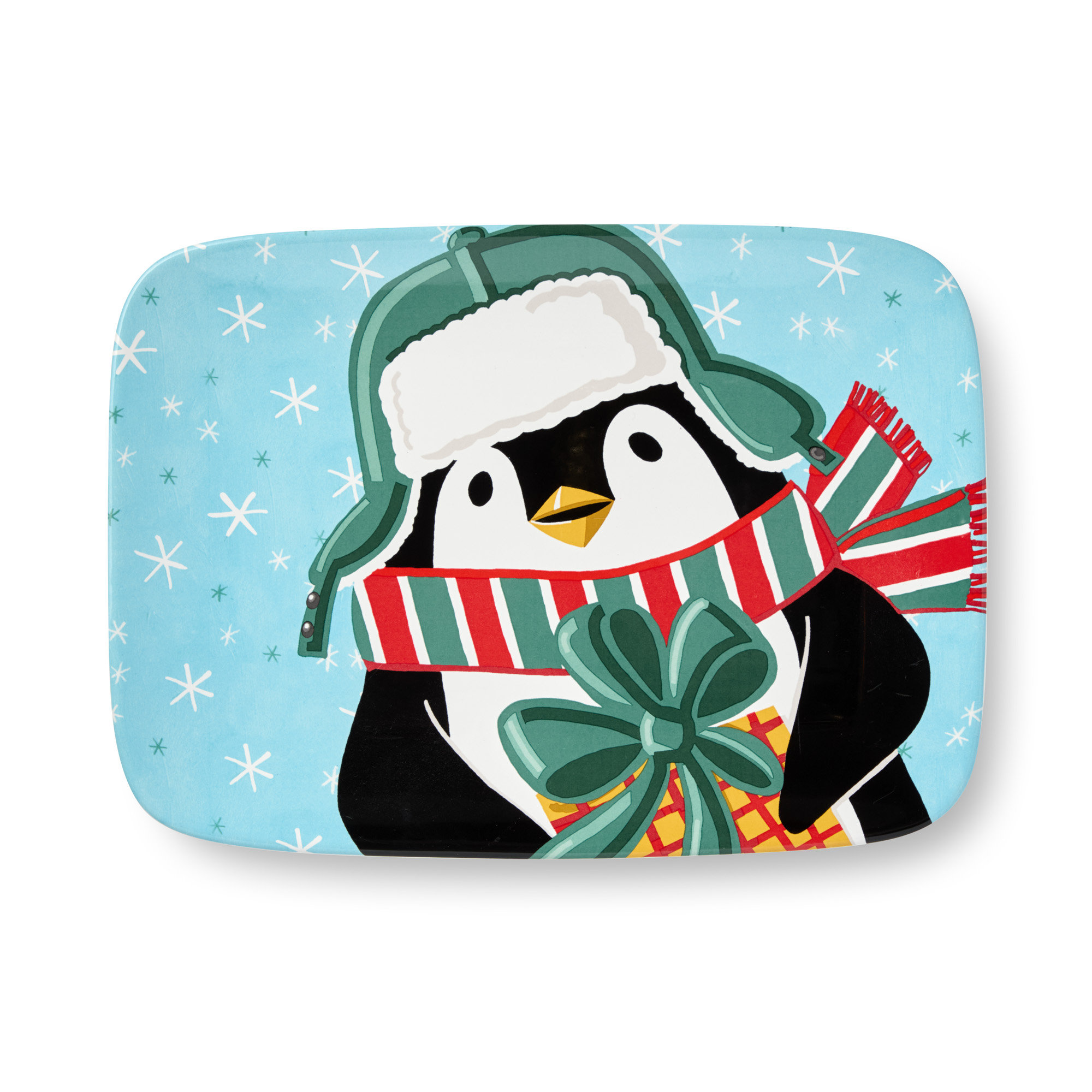Certified International Christmas Whimsy Penguin Rectangular Platter 14 ...