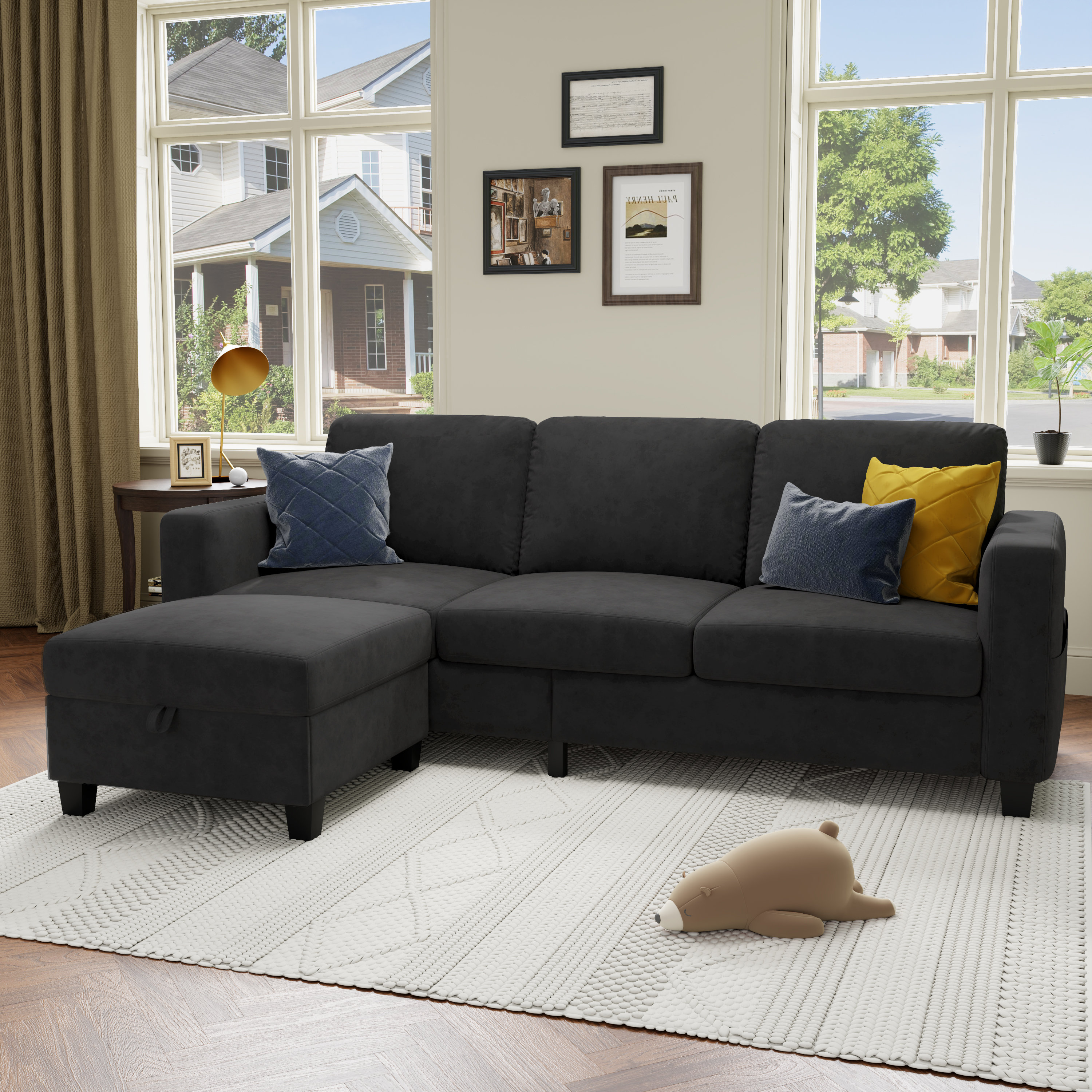 Ebern Designs Jaydie 78" Upholstered Sofa Couch & Reviews | Wayfair