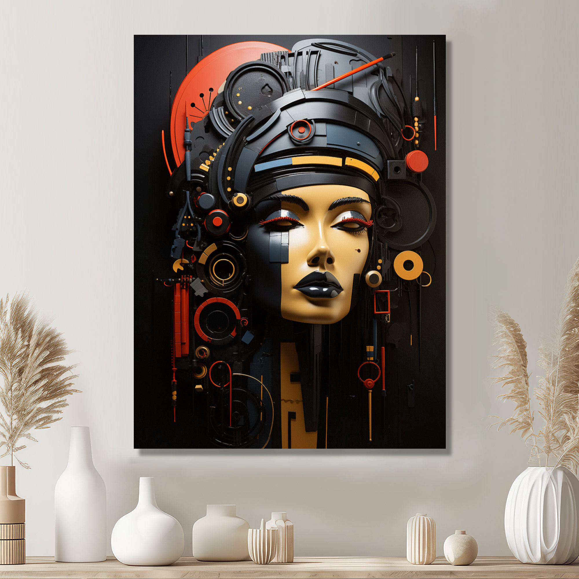 Wrought Studio™ Modern Geometric Portrait Sub-Saharan Beauty II ...