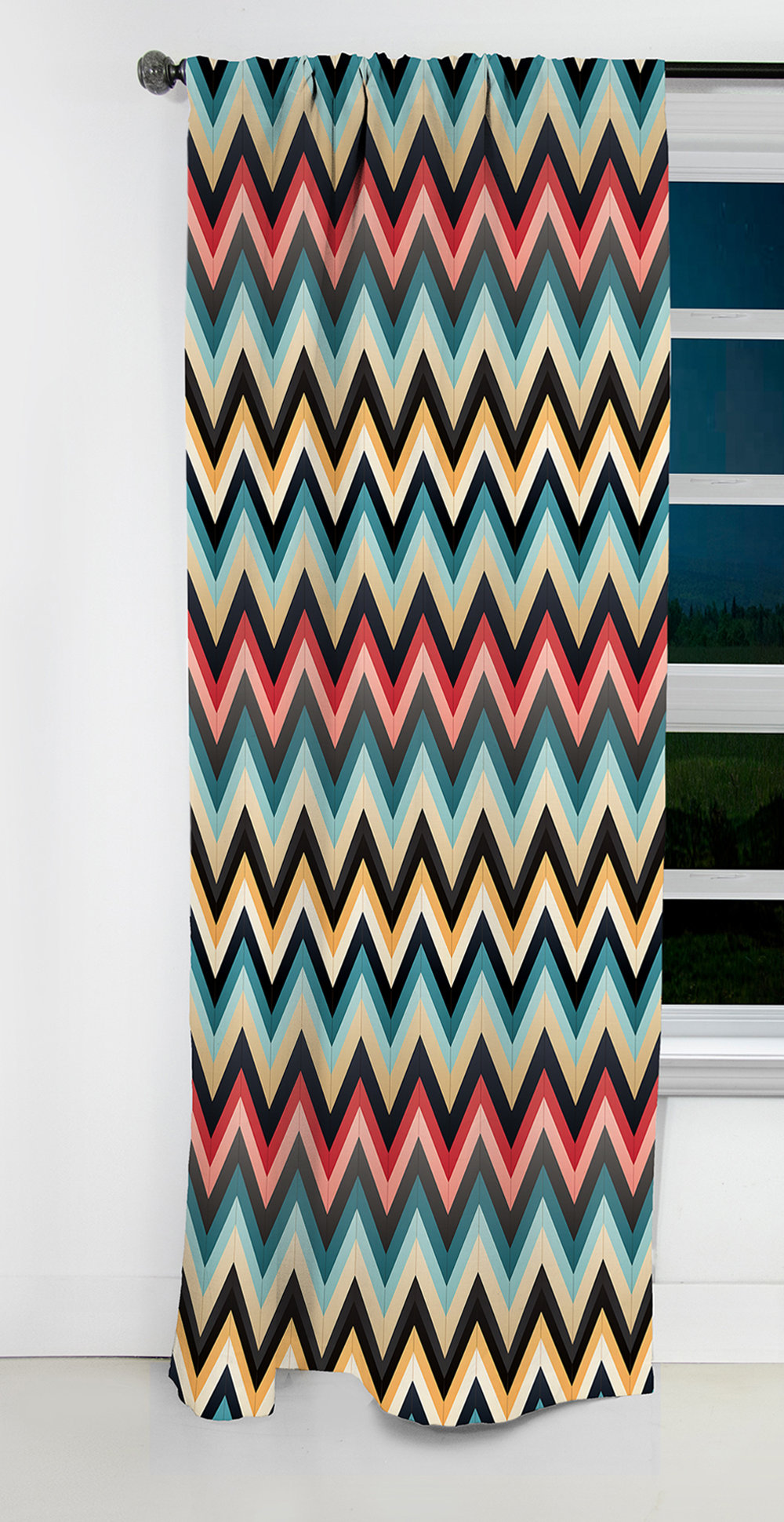 Design Art Tribal Fusion Chevron Pattern I - Chevron Curtain - Blackout ...