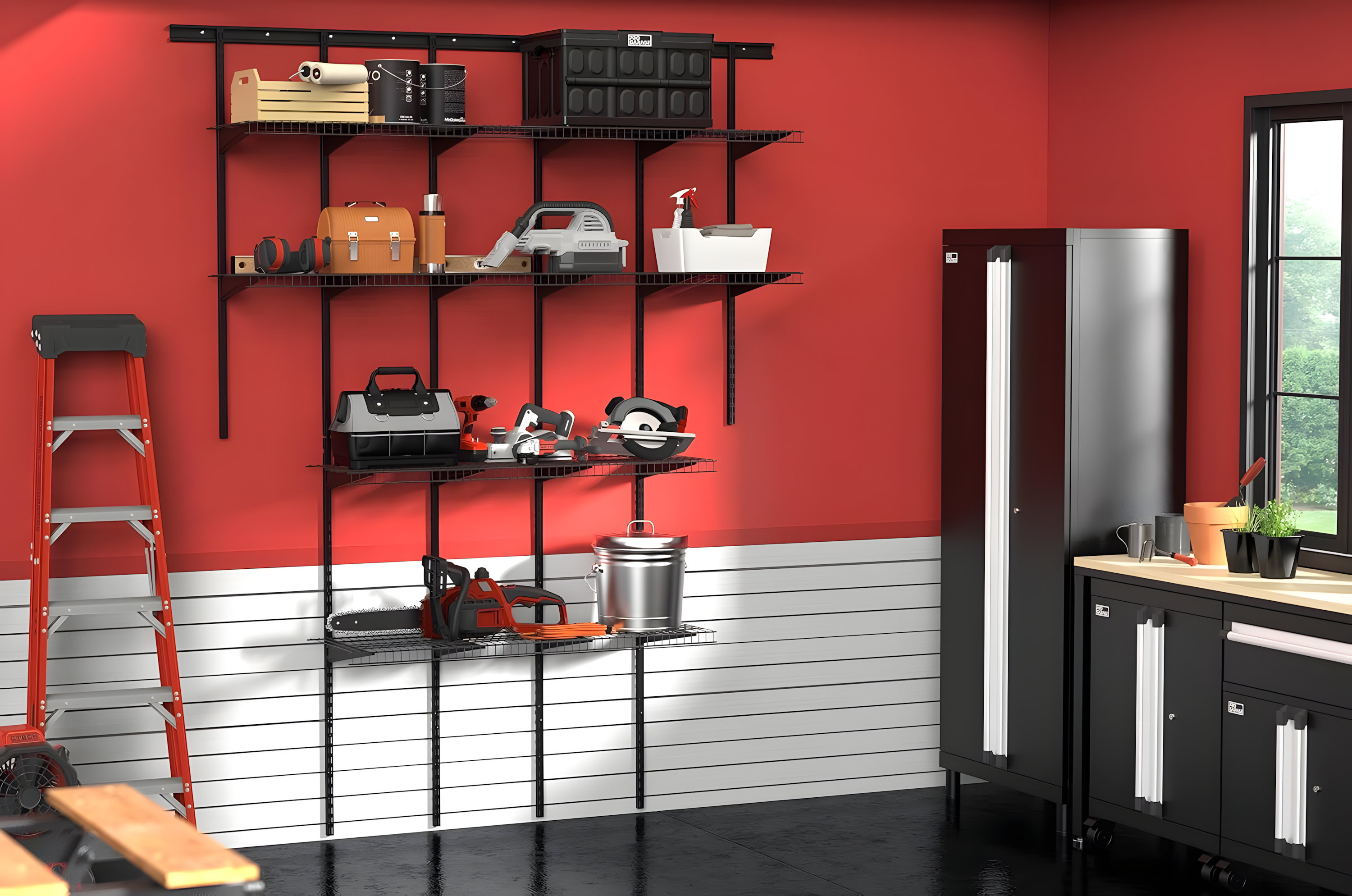 XMVJHOME Heavy Duty Adjustable Wall Shelf Kit With Maxload Capacity For ...