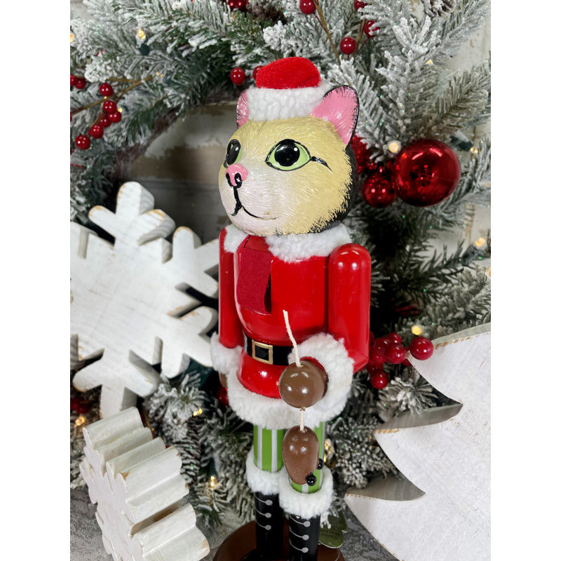 The Holiday Aisle® Christmas Cat Nutcracker & Reviews | Wayfair