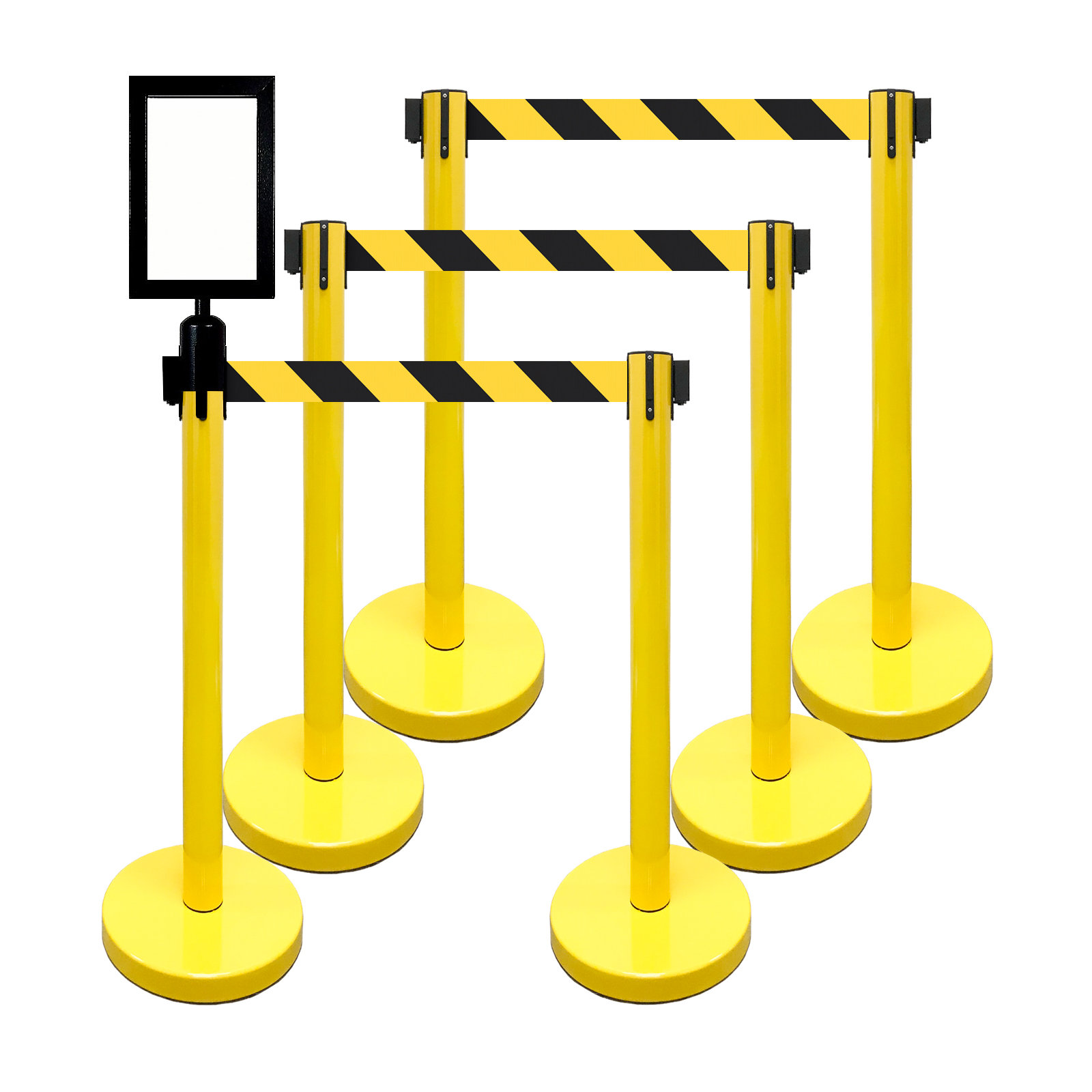 VIP Crowd Control 36" Retractable Belt Queue Safety Stanchion Barrier ...