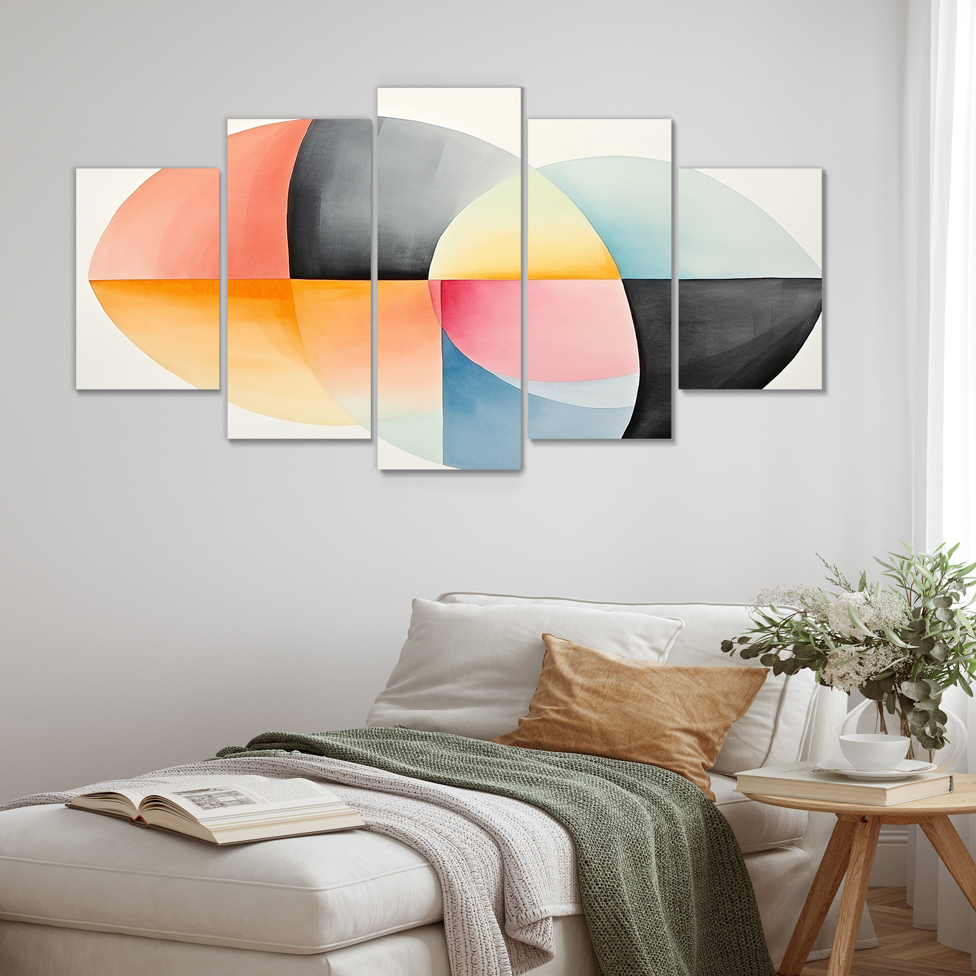 Ivy Bronx Geometric Soft Colors Patterns II - Abstract Geometric ...