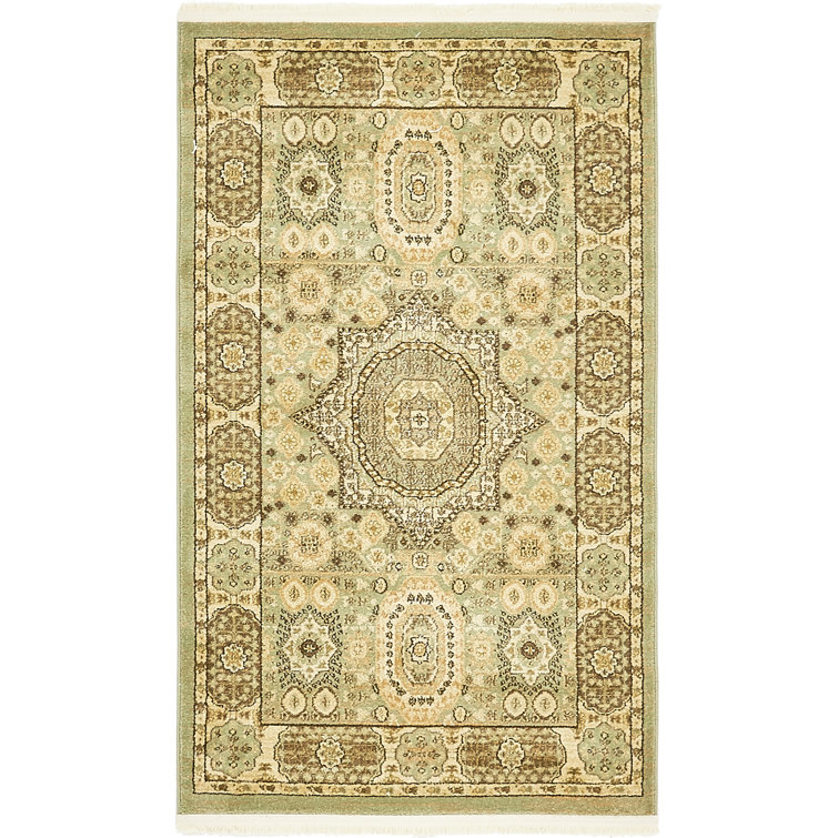 Astoria Grand Ophelia Oriental Light Green/Tan Area Rug & Reviews | Wayfair