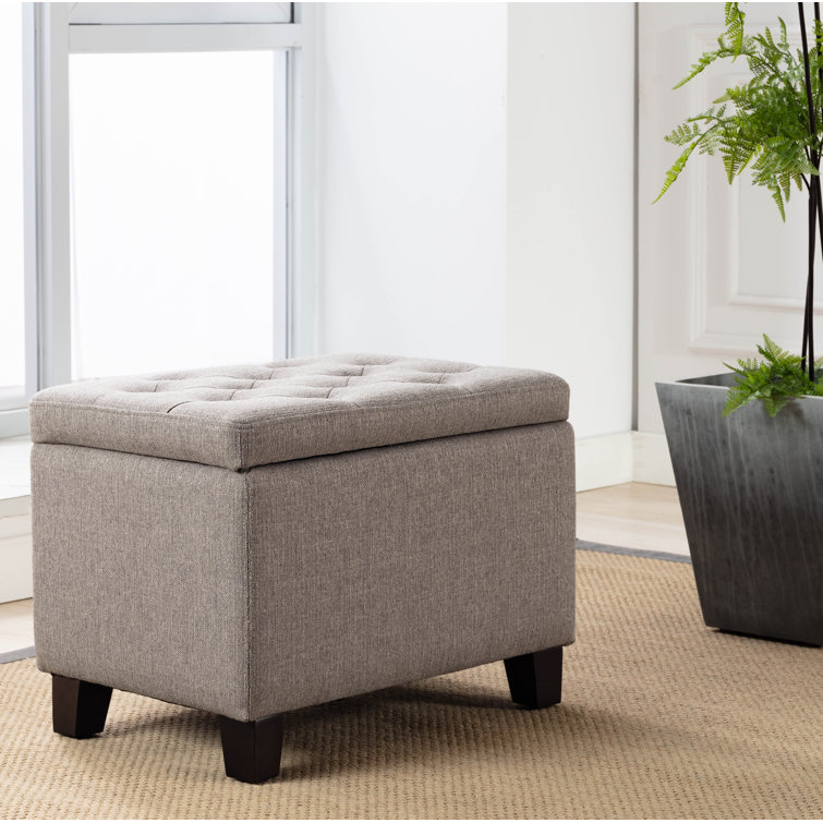 Winston Porter 24'' Wide Woven Tufted Rectangle Storage Ottoman with ...