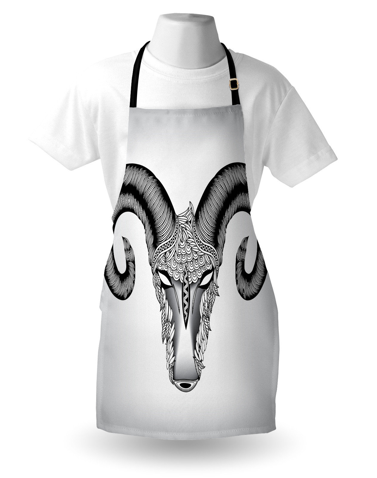 East Urban Home Zodiac Aries Apron Unisex, Head of Aries Art, Adult ...