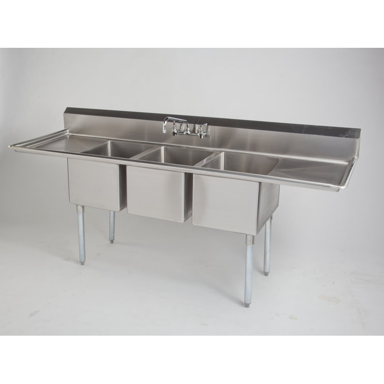 SPG Universal 43'' Stainless Steel Triple Basin Kitchen Sink | Perigold