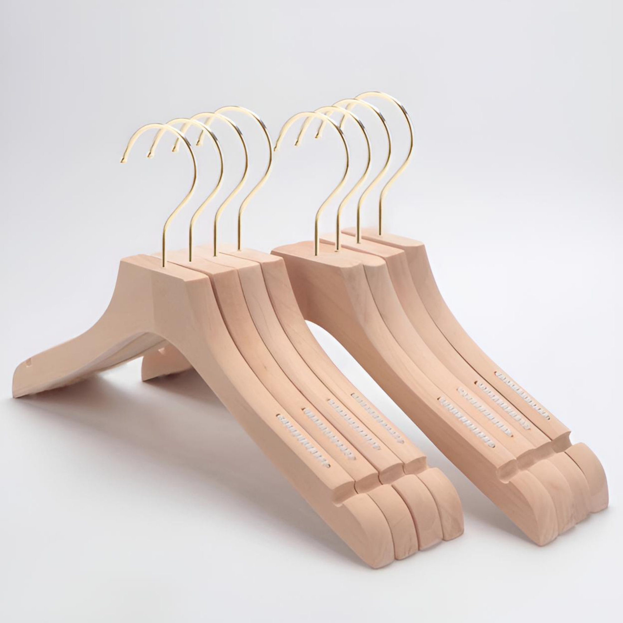 Rebrilliant Raw Wood Hangers For Professional Clothing Display | Wayfair