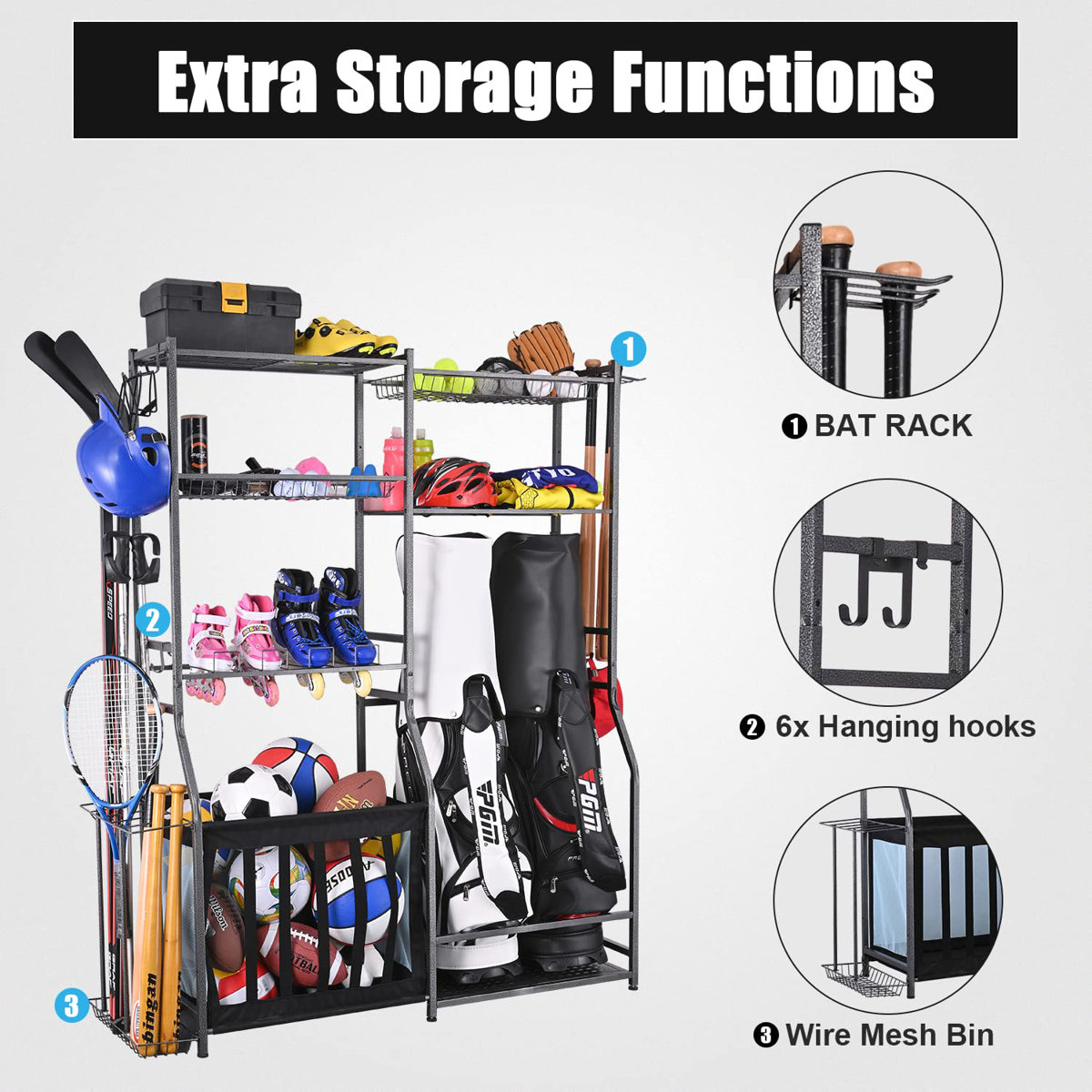 WFX Utility™ Freestanding Sports Rack & Reviews - Wayfair Canada