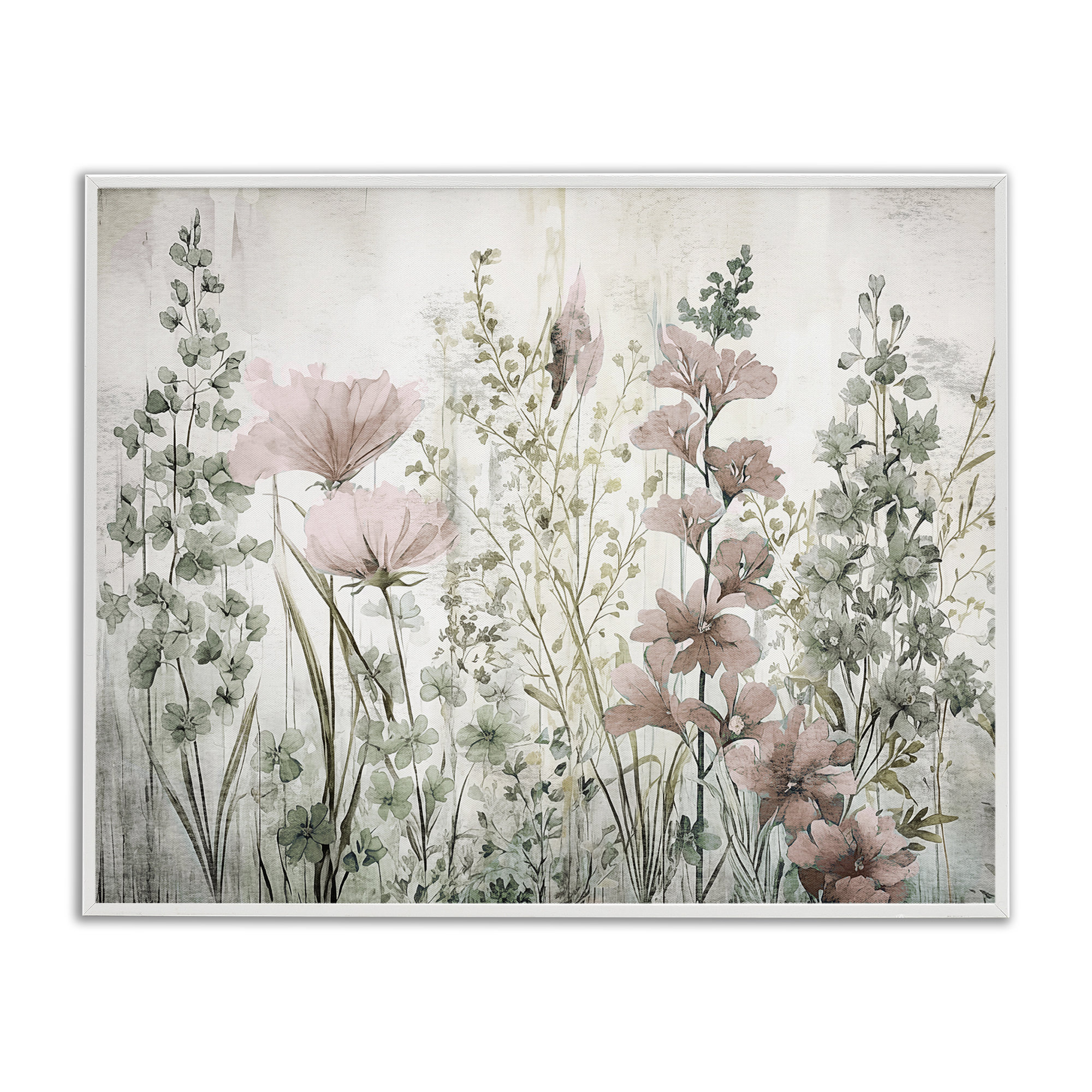 Highland Dunes Blush Wildflower Sprigs Giclee Art by Sasha | Wayfair