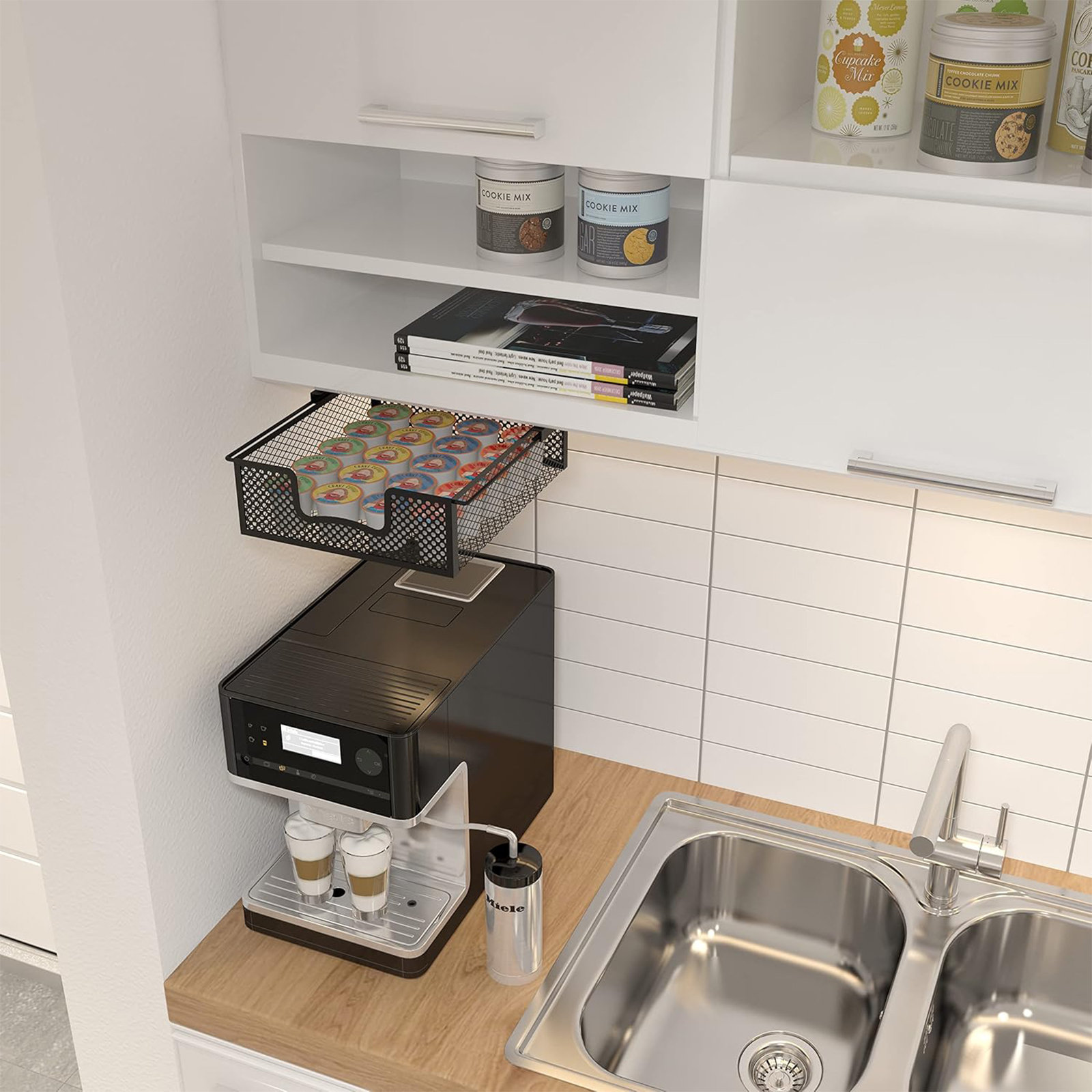 Rebrilliant Hanging Pullout Drawer Organizer, Sliding Under Shelf ...