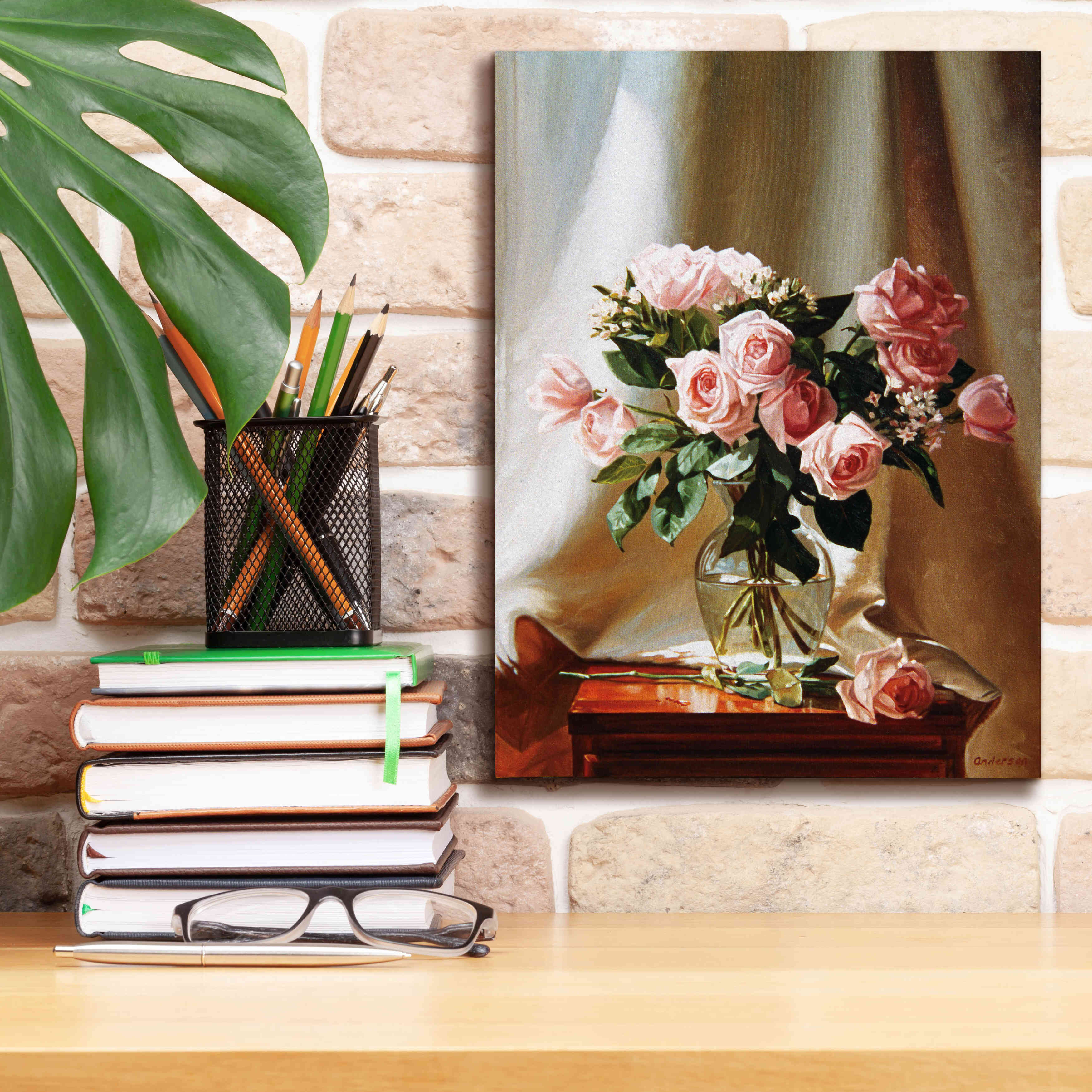 Red Barrel Studio® Pink Roses by Robin Anderson - Wrapped Canvas Print ...