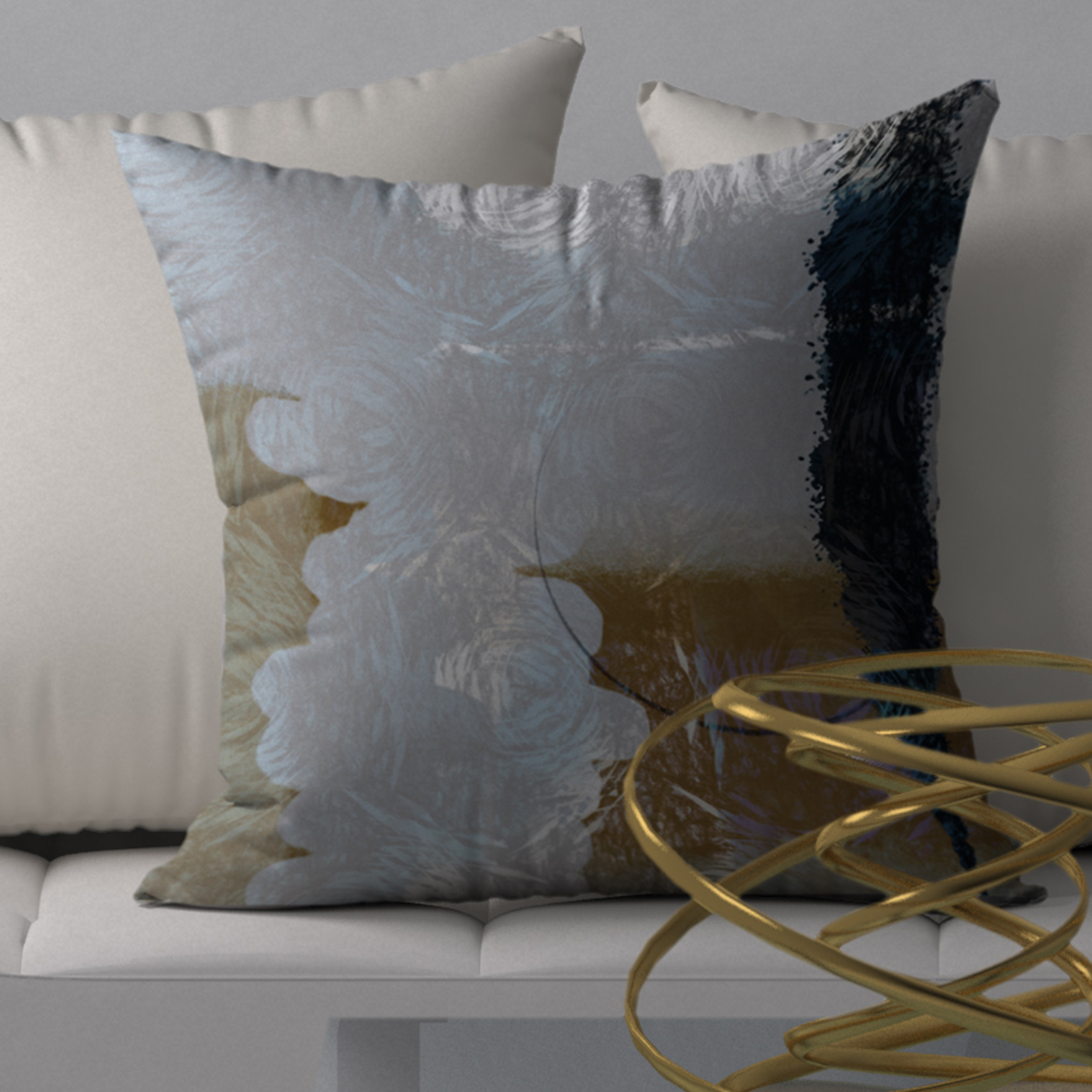 LeRoi Products Abstract Reversible Throw Pillow | Wayfair