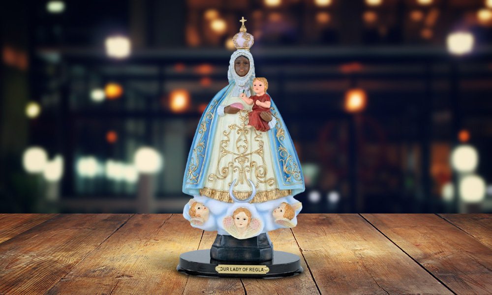 Trinx 12"H Our Lady of Regla Holy FigurineUnique Gifts | Wayfair