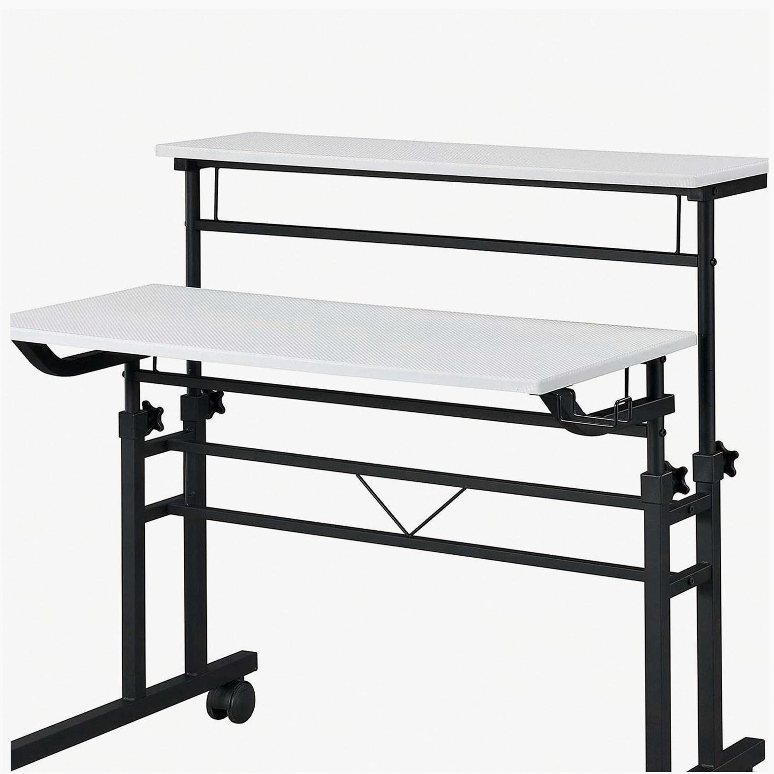 Inbox Zero Mobili Rolling Writing Desk – Height Adjustable with ...