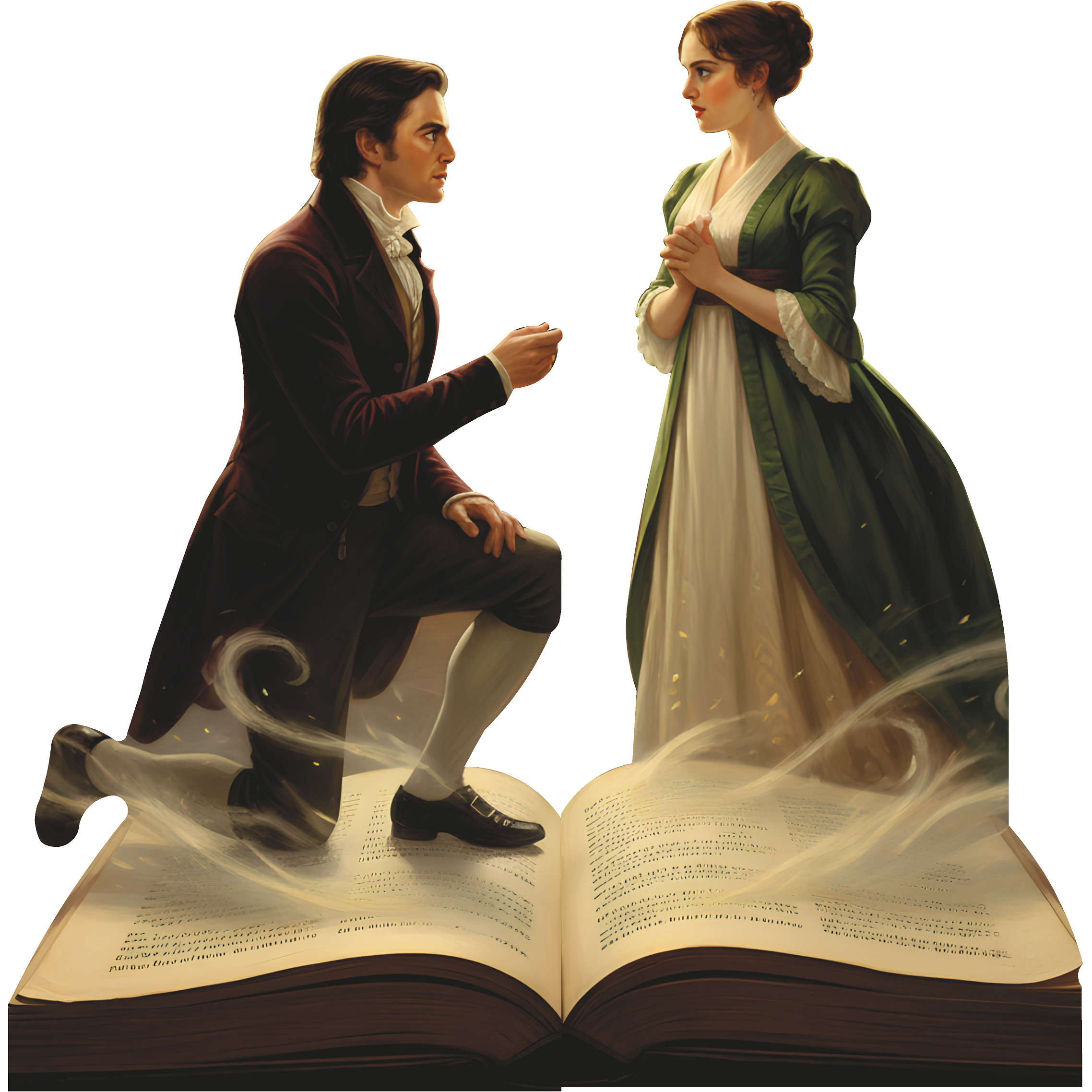 Wet Paint Printing SP13613 Jane Austen Pride and Prejudice Book Scene ...