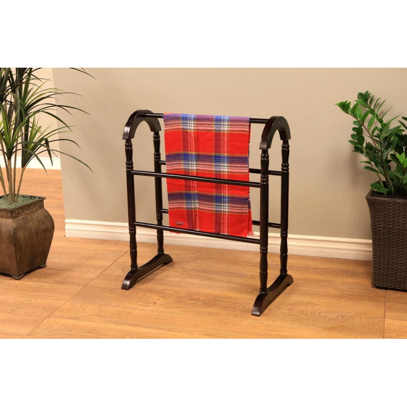 Alcott Hill® 28.8'' Tall Wooden Blanket/Quilt Rack | Wayfair