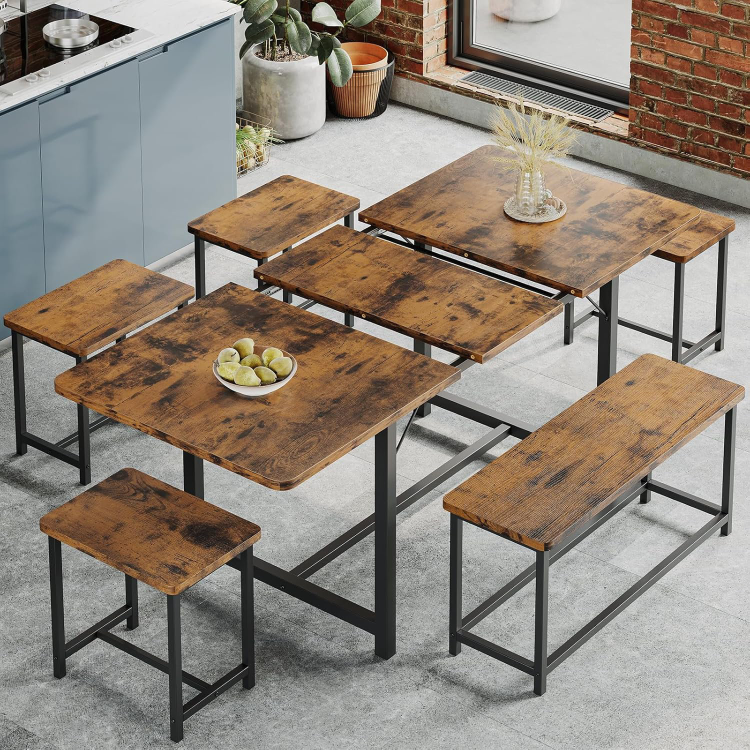 17 Stories Highdell Rectangular 63'' L x 27.6'' W Dining Set | Wayfair